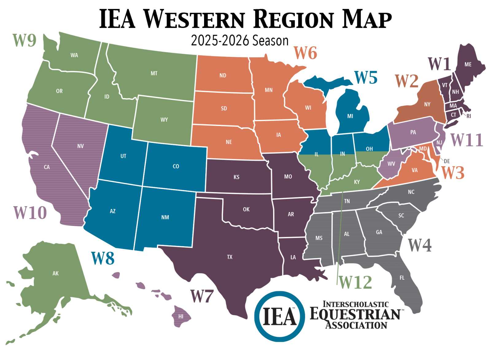 Western Regions and Teams – Interscholastic Equestrian Association